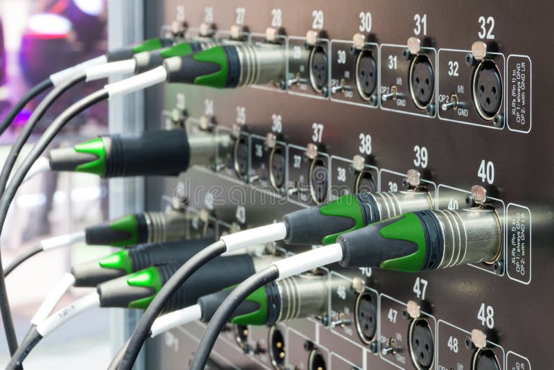 Audio Connectors, Cables and Connectors. Stock Image - Image of ...