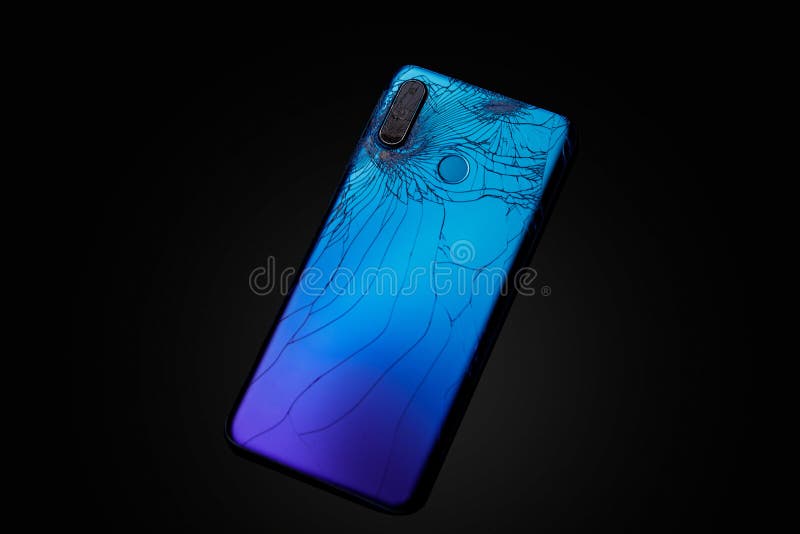 Broken Smartphone. Mobile Phone with a Broken Camera. Stock Image ...