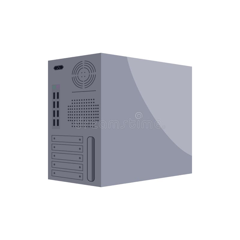 Back Panel of Central Processing Unit Icon Stock Illustration ...