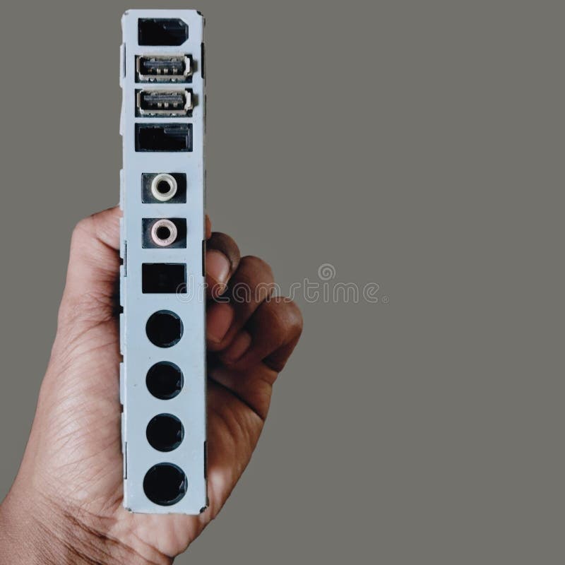 Back Panel of an Electronic Device with Ports Stock Photo - Image of ...