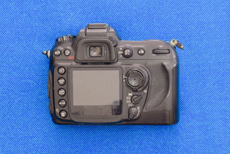 Back Panel of Old DSLR Camera Body Stock Photo - Image of side, dslr ...
