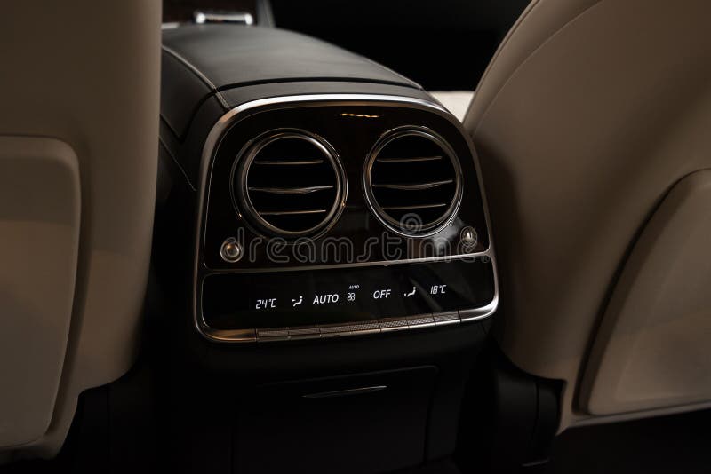 Climate Control Panel in Luxury Car. Stock Photo - Image of drive ...