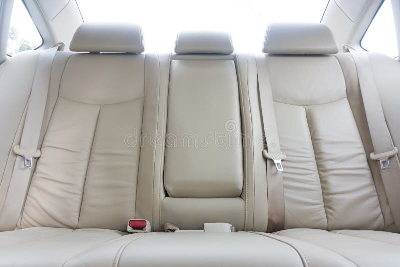 Back Passenger Seats in Modern Luxury Car Stock Photo - Image of front ...