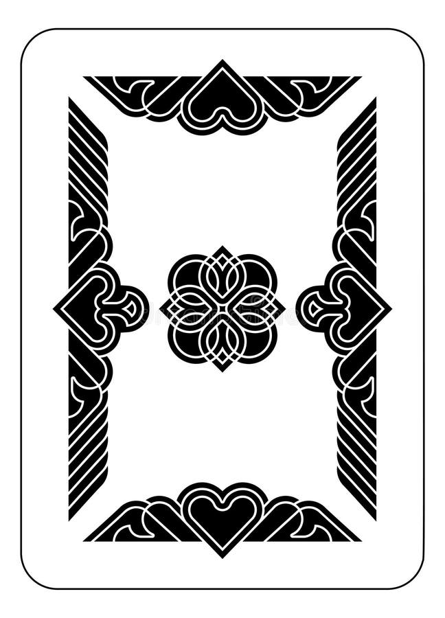 Playing Cards Deck Pack Back Pattern Card Design Stock Image ...
