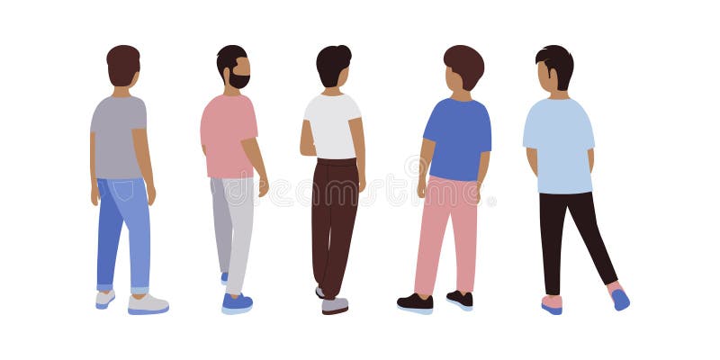 Back People stock vector. Illustration of people, fashion - 192079739