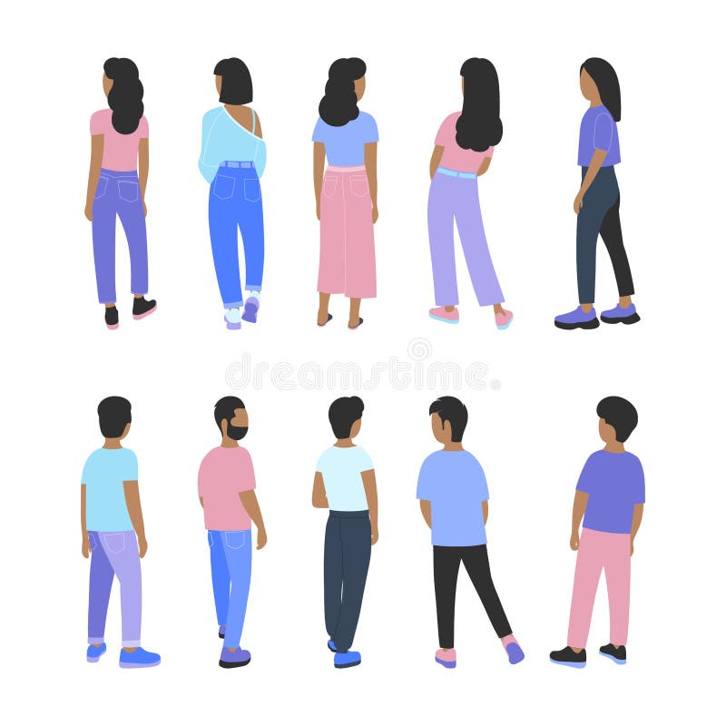 Back People stock vector. Illustration of student, group - 192079723