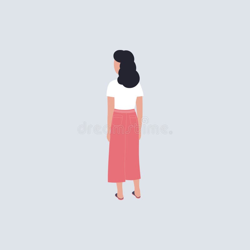 Back People stock vector. Illustration of people, girl - 192079732