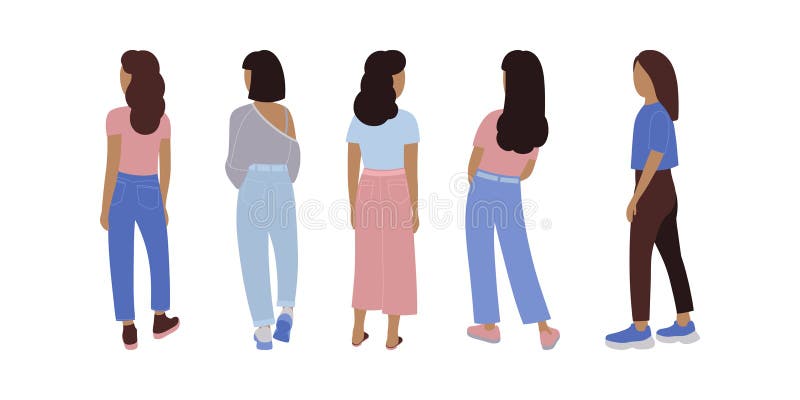 Back People stock vector. Illustration of student, flat - 192079726