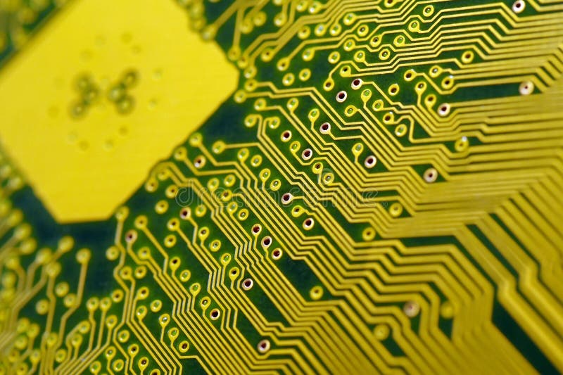 The Back of a Personal Computer Motherboard Stock Image - Image of ...