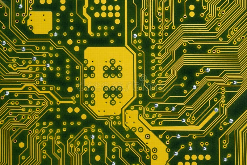 The Back of a Personal Computer Motherboard Stock Photo - Image of ...