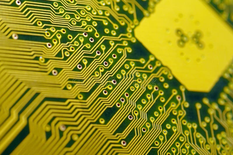 The Back of a Personal Computer Motherboard Stock Image - Image of ...