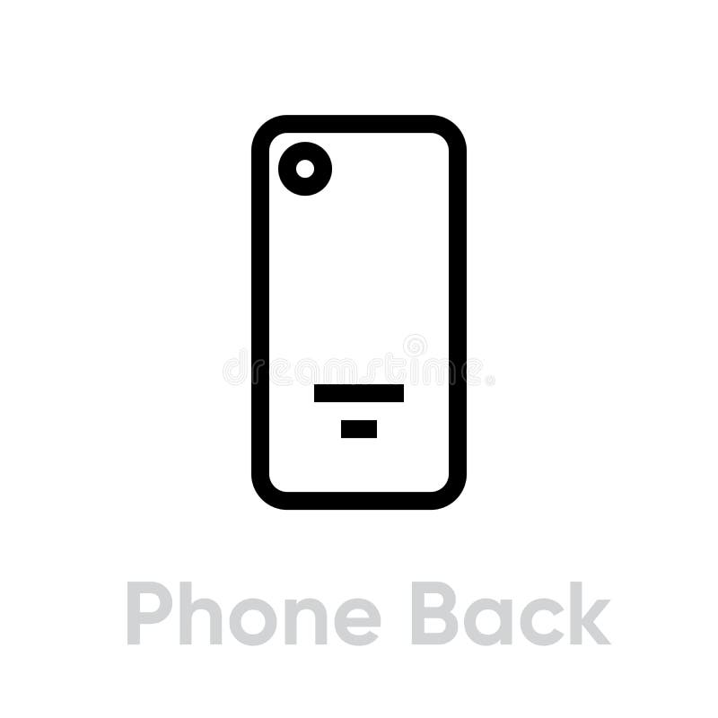 Back Phone Icon. Editable Line Vector. Stock Vector - Illustration of ...
