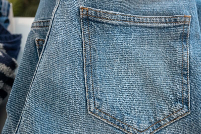 Back Pocket of a Pair of Jeans at a Clothing Store Stock Photo - Image ...
