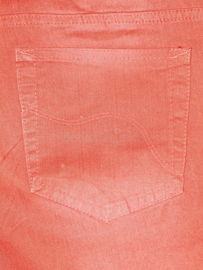 Back Pockets of Orange Trousers Stock Photo - Image of cloth, textile ...