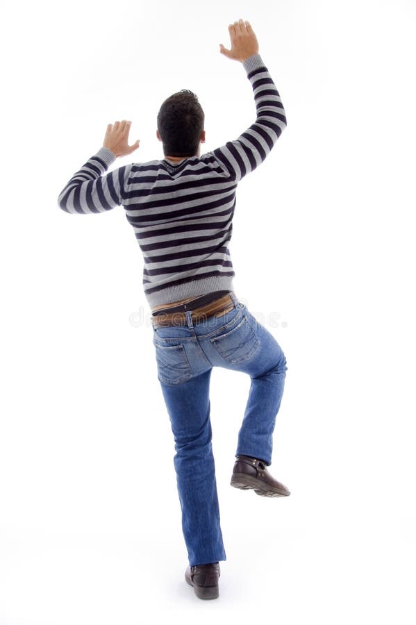 Man climbing a wall stock photo. Image of strong, scaling - 7832358