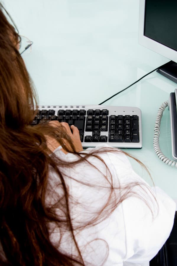 Back pose of doctor stock photo. Image of person, female - 7526014