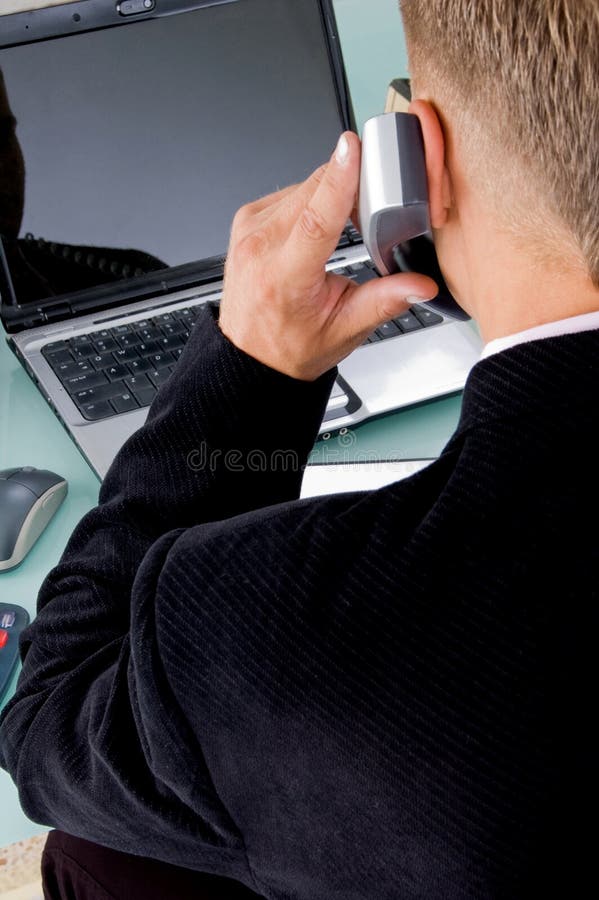 Back Pose Manager Talking Phone Stock Photos - Free & Royalty-Free ...