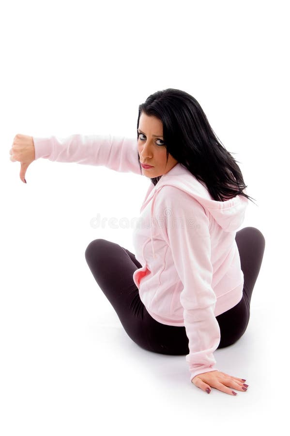 Back Pose Of Model With Thumbs Down Picture. Image: 8277268