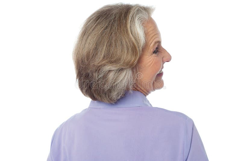Back Pose Of An Old Lady Royalty Free Stock Photography - Image: 37159597