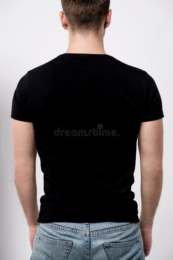 Back Pose of Young Man, Looks Ahead Stock Photo - Image of modern ...