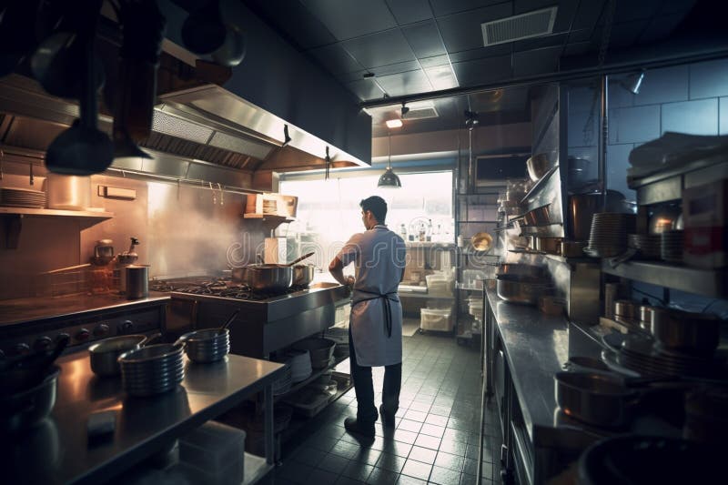 Busy Chefs Work Restaurant Kitchen Stock Illustrations – 40 Busy Chefs ...