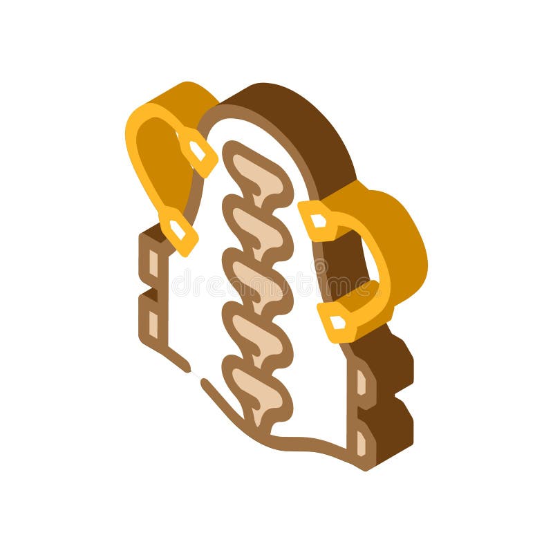 Back Protection Motorcycle Isometric Icon Vector Illustration Stock ...