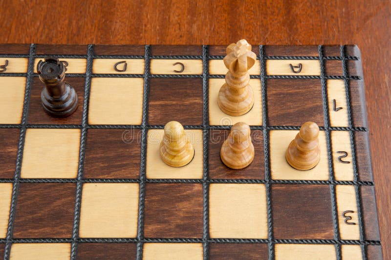 Back Rank Mate Delivered by Rook Alone Stock Image - Image of winner ...