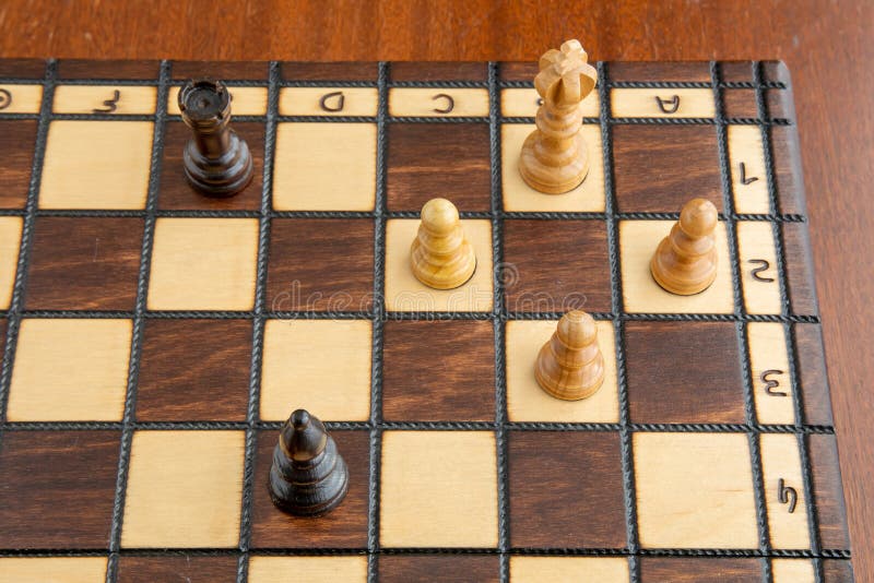 Back Rank Mate Delivered by Rook and Bishop Stock Photo - Image of ...