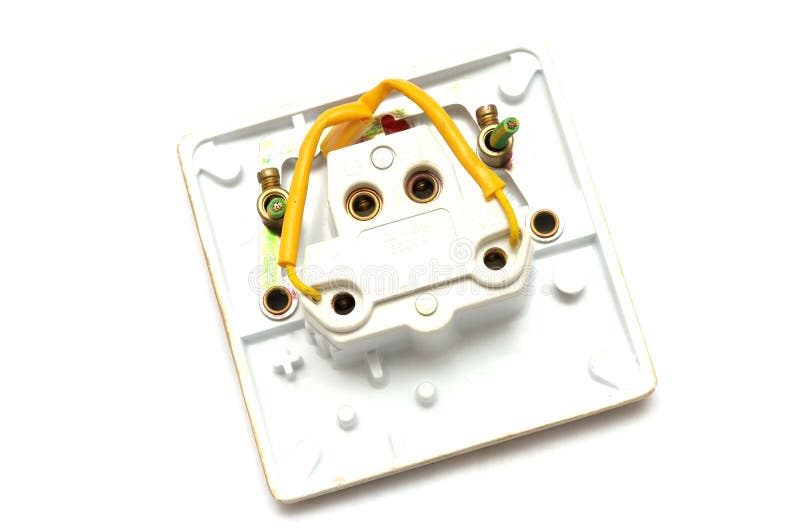 The Back Rear Face Side of a Flush Wall Switched Wall Socket Cover ...