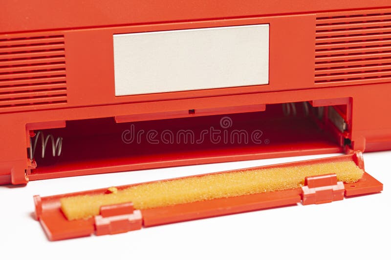 The Back of Retro Portable Stereo Cassette Recorder Stock Photo - Image ...