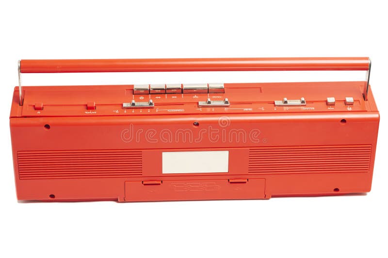 The Back of Retro Portable Stereo Cassette Recorder Stock Photo - Image ...