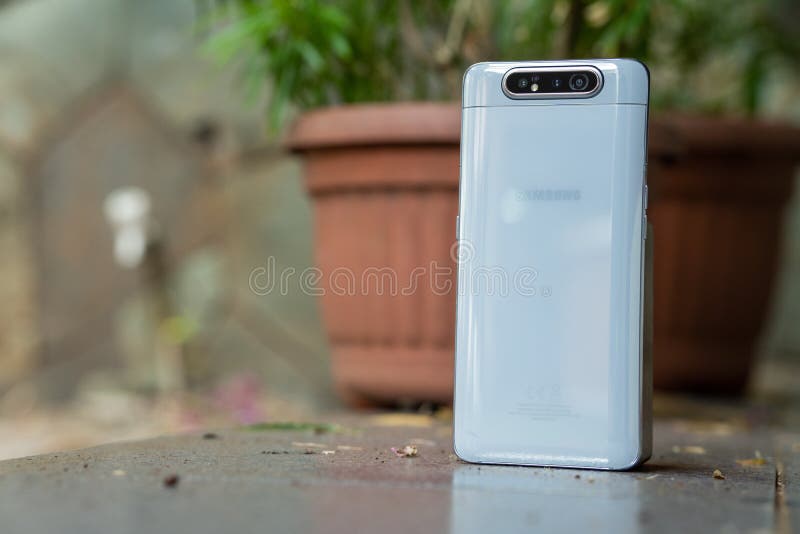 The Back of Samsung Galaxy A80 Editorial Stock Image - Image of color ...