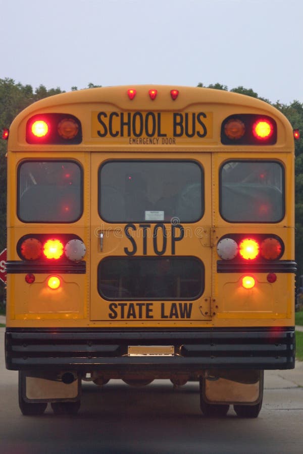 Back of School Bus stock image. Image of drive, passenger - 1290439