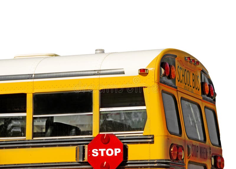 Stop when Red Lights Flash on School Bus Stock Image - Image of ...