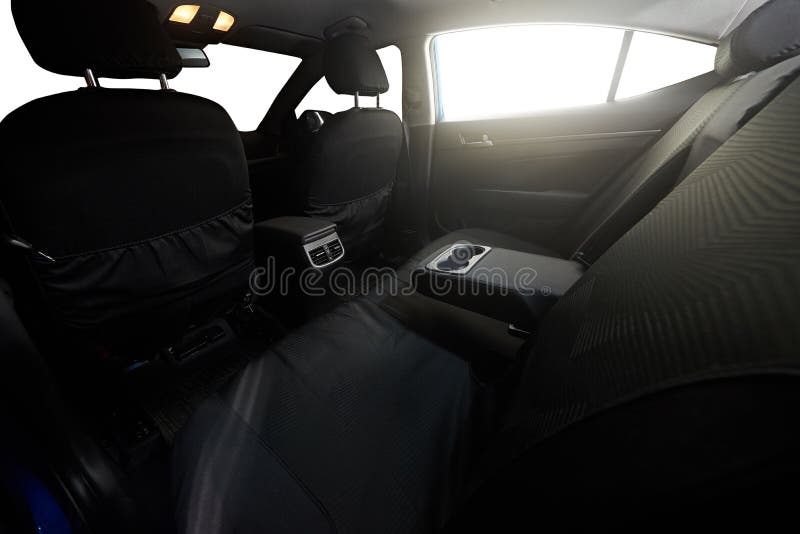 Back seat of sedan car stock image. Image of passenger - 83331007