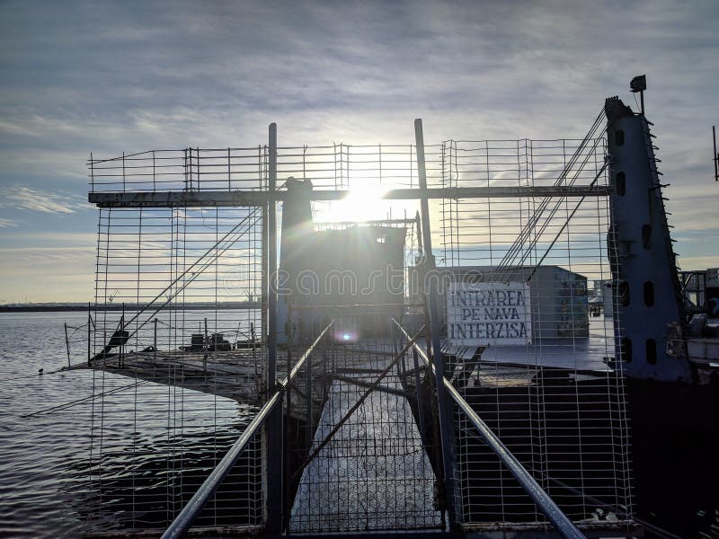 Back of Ship on the Black Sea Stock Photo - Image of light, access ...