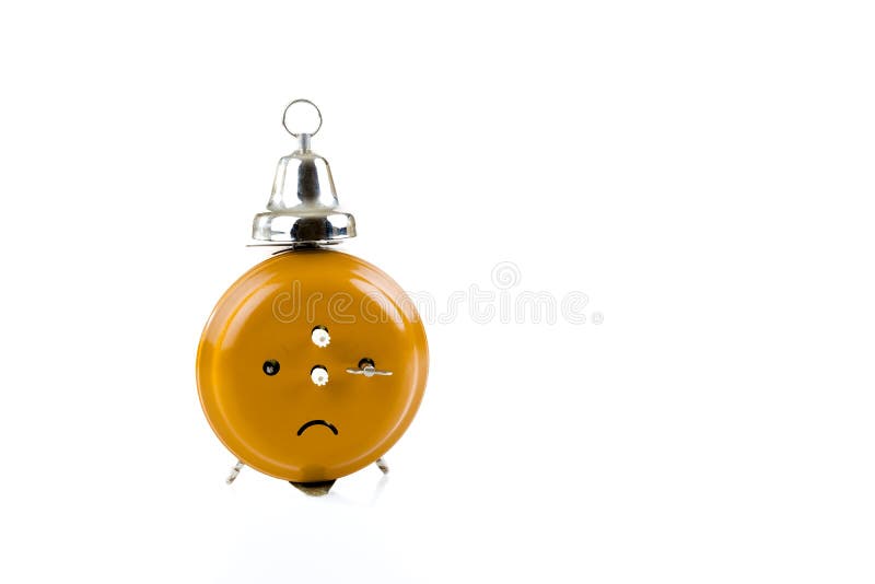 Back Side of Alarm Clock Isolated Stock Photo - Image of morning, bell ...
