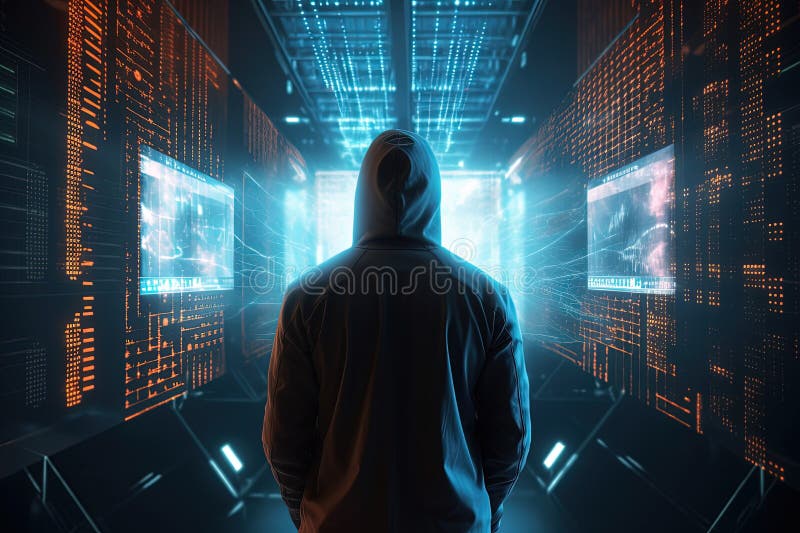 Back Side Bank Robber, Scammer, Hacker. Generative AI Stock ...