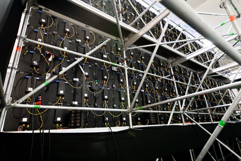 Back Side of Big Led Projection Screen Stock Image - Image of modern ...