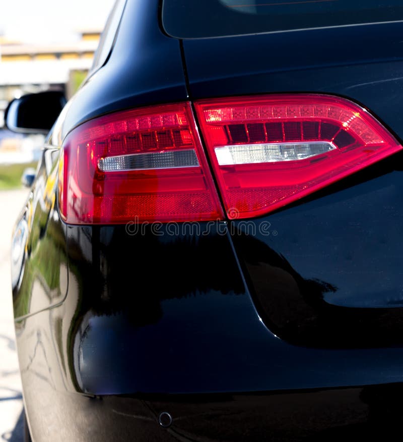 Back side of black car. stock photo. Image of sport, exterior - 93183070