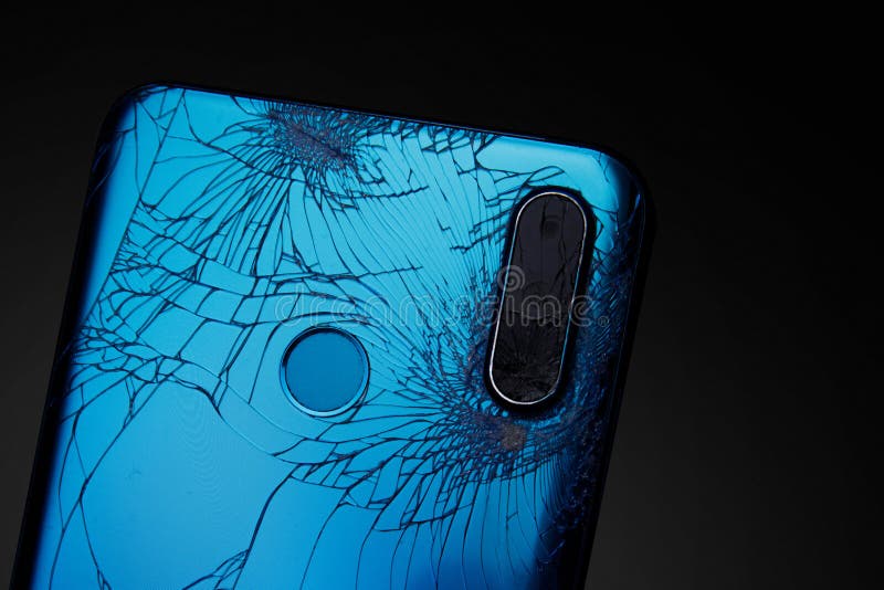 The Back Side of a Broken Phone. Spoiled Smartphone Camera Stock Photo ...