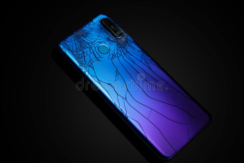 The Back Side of a Broken Phone. Spoiled Smartphone Camera Stock Image ...
