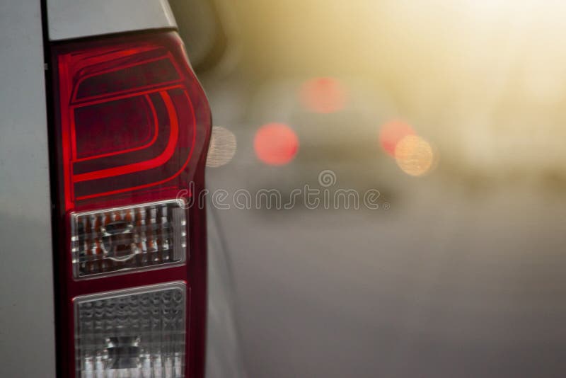 Back Side of Car on the Road. Stock Image - Image of gate, countryside ...