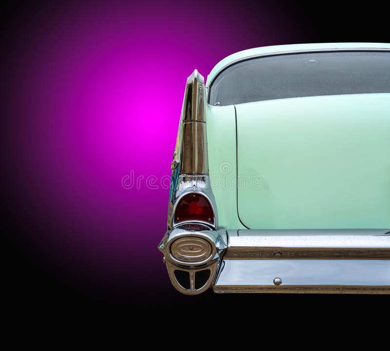 Back Side of a Classic American Car Stock Image - Image of model ...