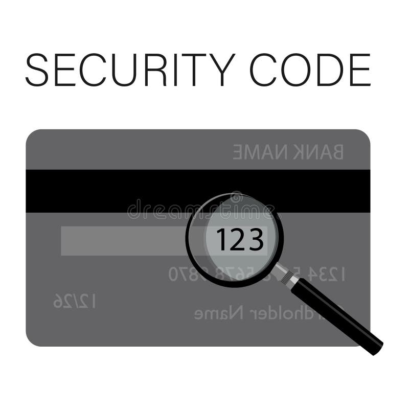 Back Side of the Credit Card with CVV Security Code Stock Illustration ...