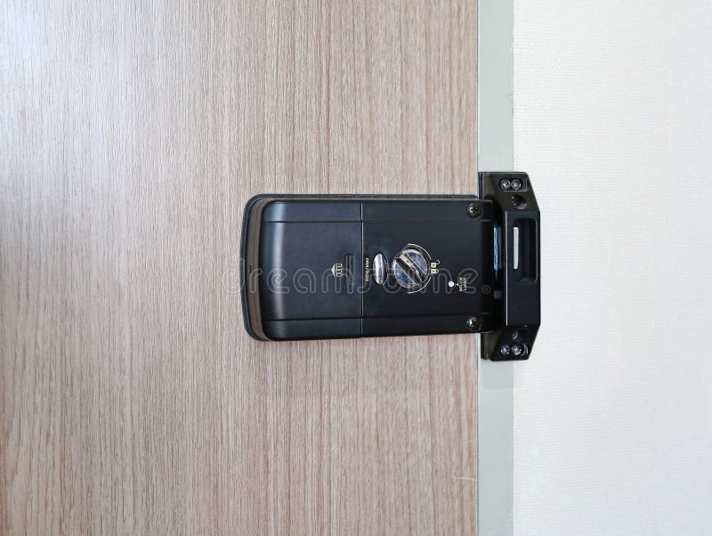 Back Side of an Electronic Door Lock Room Stock Image - Image of ...
