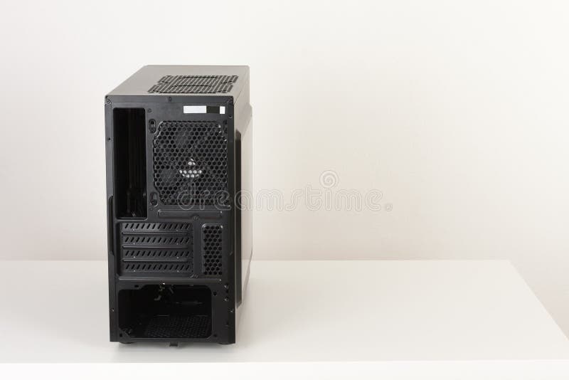 Building of PC, Back View without Side Panel Stock Photo - Image of ...