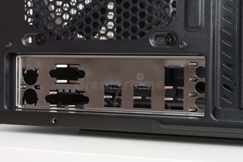 Building of PC, Back View without Side Panel Stock Photo - Image of ...