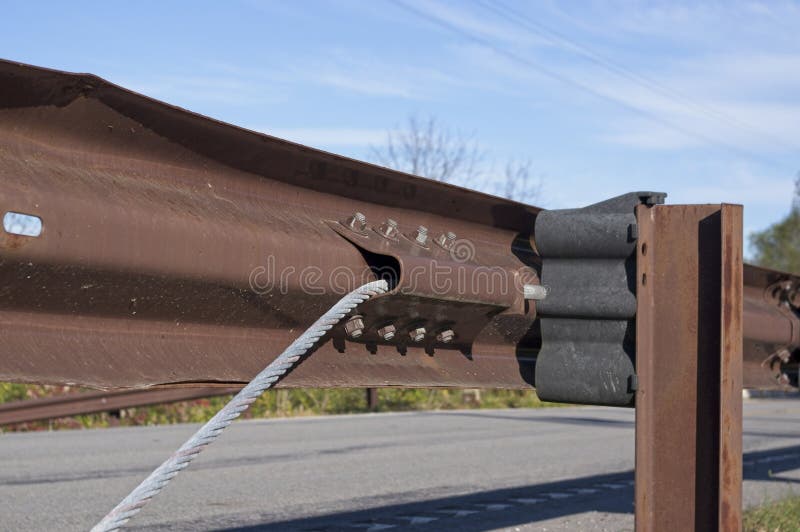 Guard Rail on a Highway at a State Park Stock Photo - Image of ...
