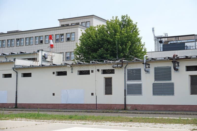 Back Side of the Hospital Building Stock Image - Image of rear, back ...